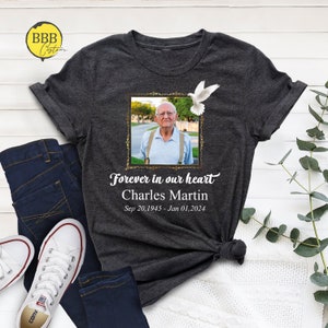 Personalized Memorial Photo Shirt: Custom Funeral Gift - Etsy