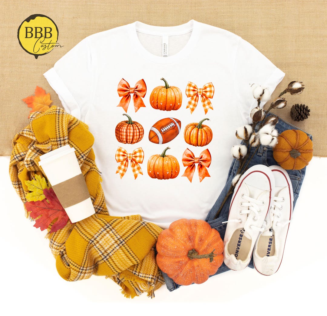 Coquette Pumpkin Football Shirt, Football Fall Season T-shirt, Sports ...