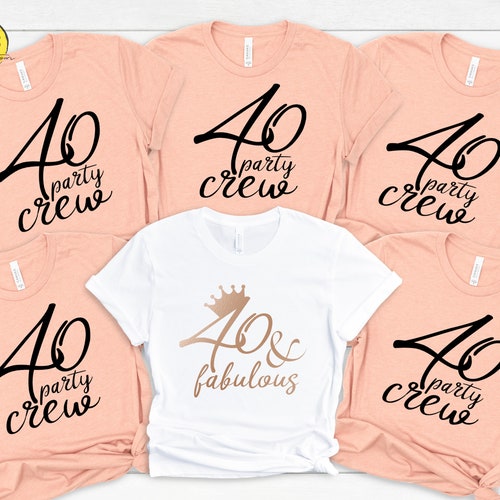 Forty And Fabulous Shirt 40th Birthday Shirt 40th Birthday Etsy