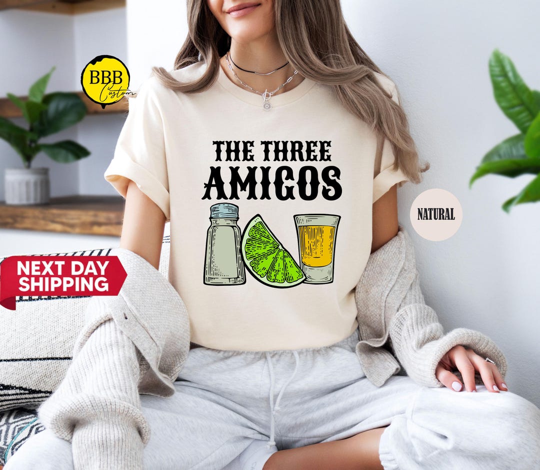 The Three Amigos Shirt, Lime Salt Tequila Shirt, Cinco De Mayo Shirt, Mexican Gift, Drinking ...