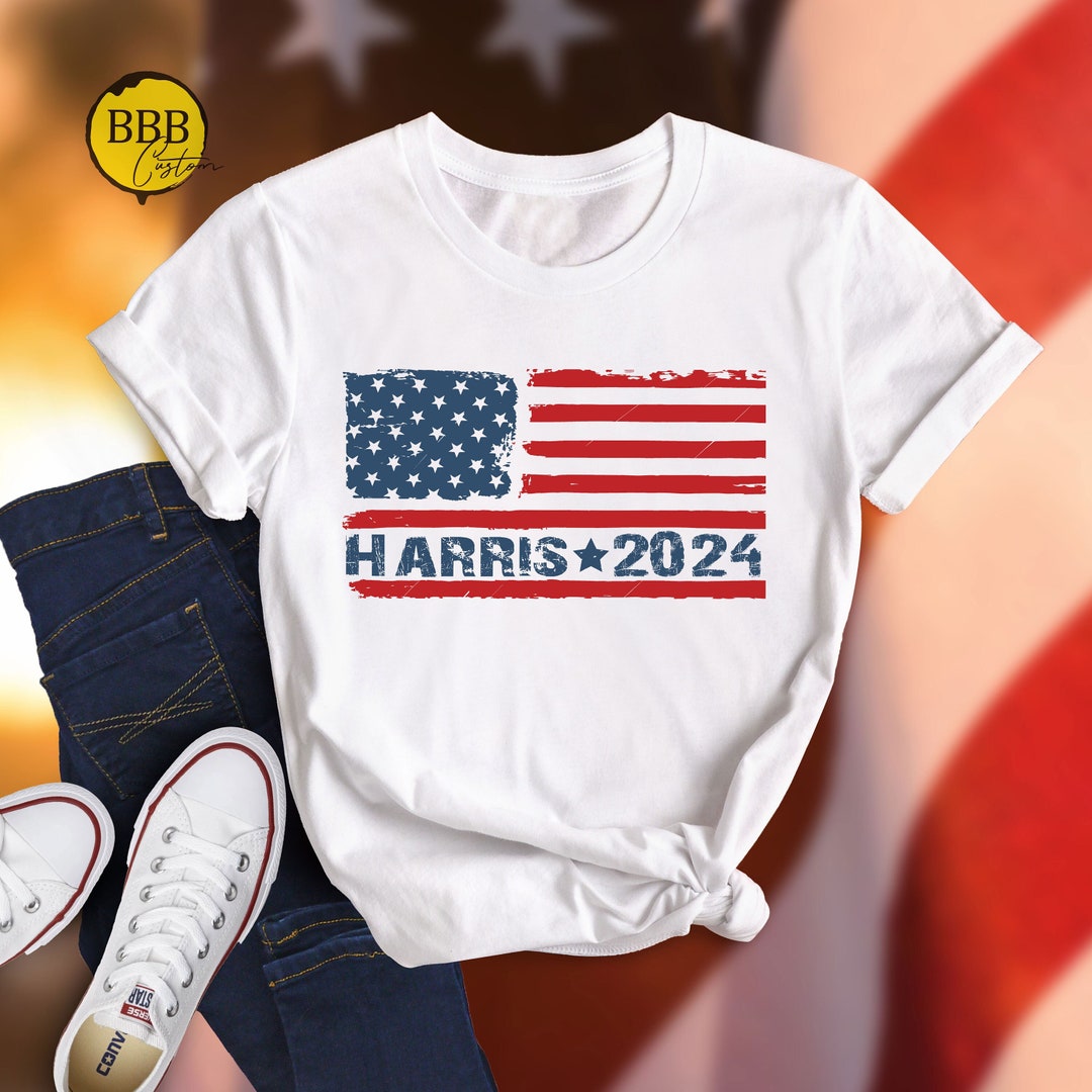 Kamala Harris USA Flag Shirt, Madam President Harris 2024 Shirt, Kamala ...
