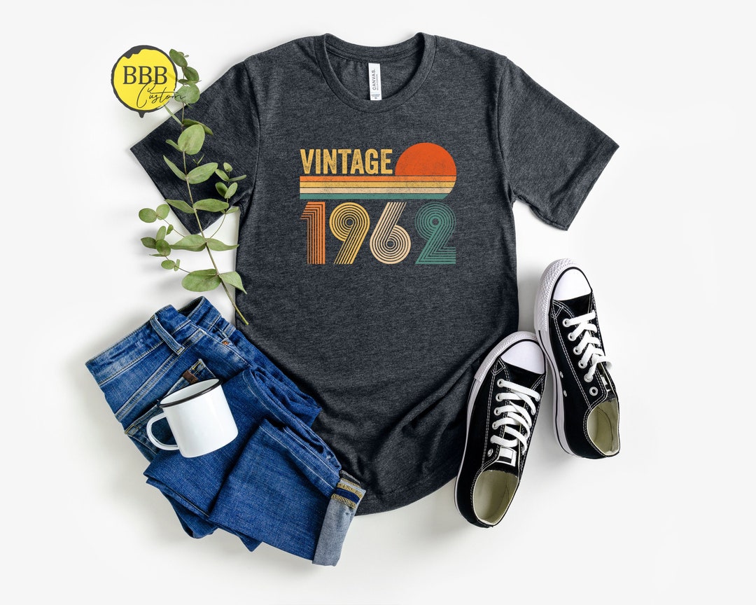 Vintage 1962 Retro Shirt, 62th Birthday, 62th Birthday Gift, 62th ...