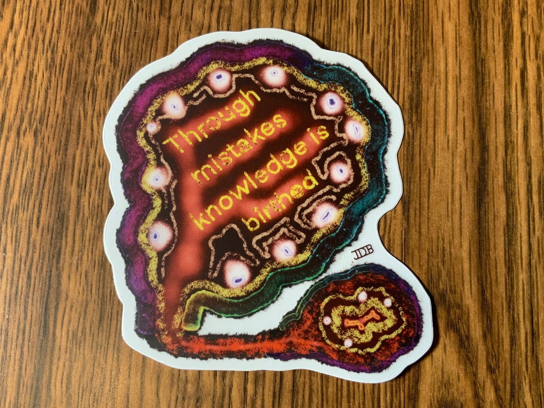 JDB Quote 023 Holographic 4” Vinyl Sticker Art Through Mistakes ...