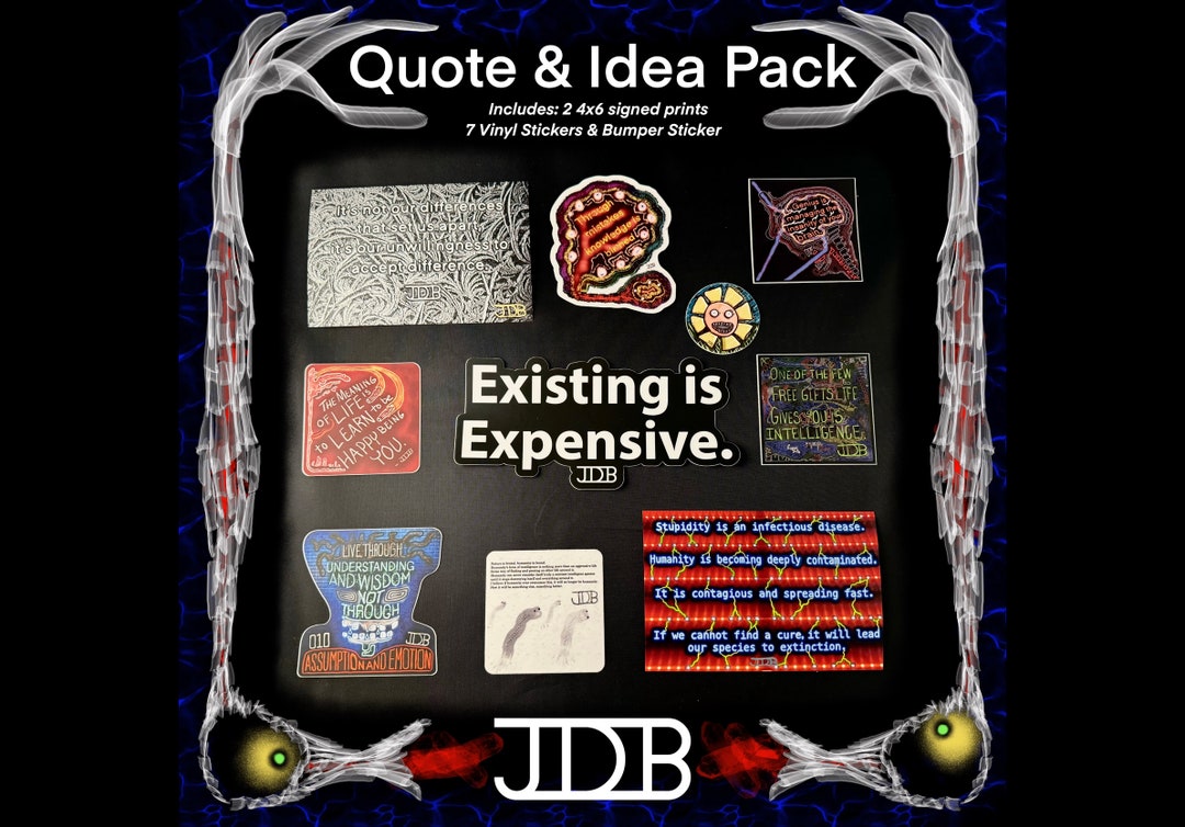 Quotes & Ideas Vinyl Sticker and Art Print Pack the Art of JDB ...