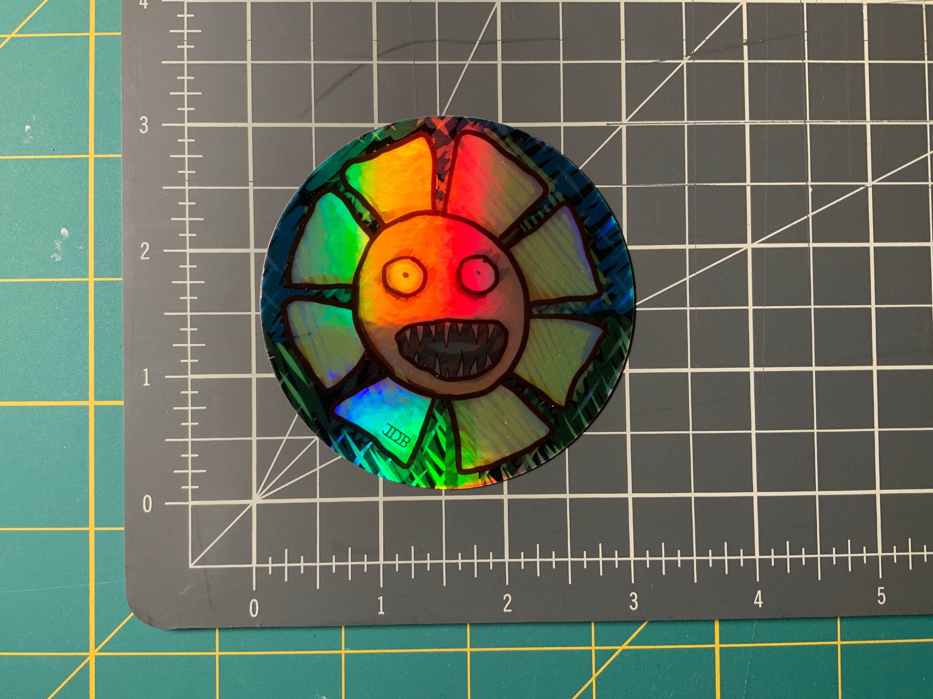 Sick Flower 3 Holographic Vinyl Sticker the Art of JDB - Etsy