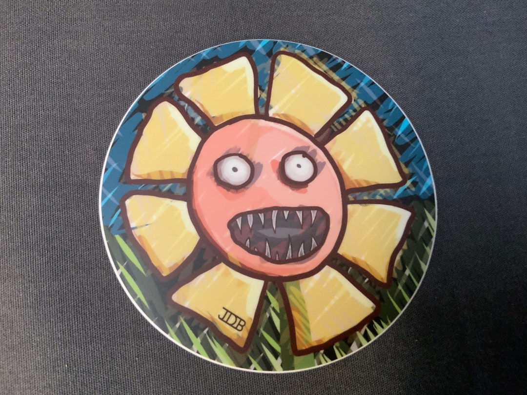 Sick Flower 3” Vinyl Sticker the Art of JDB Psychedelic Sunflower - Etsy