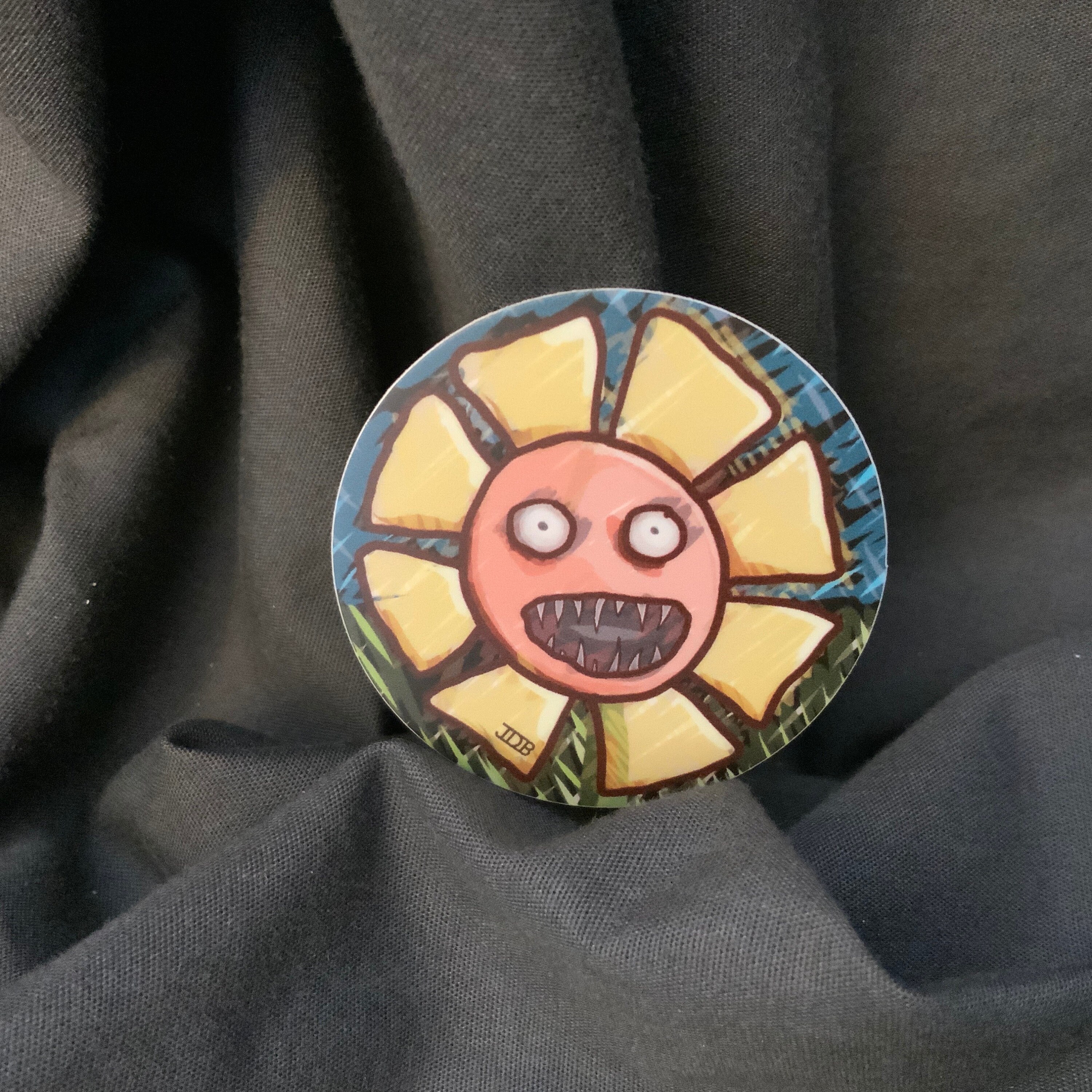 Sick Flower 3” Vinyl Sticker the Art of JDB Psychedelic Sunflower - Etsy