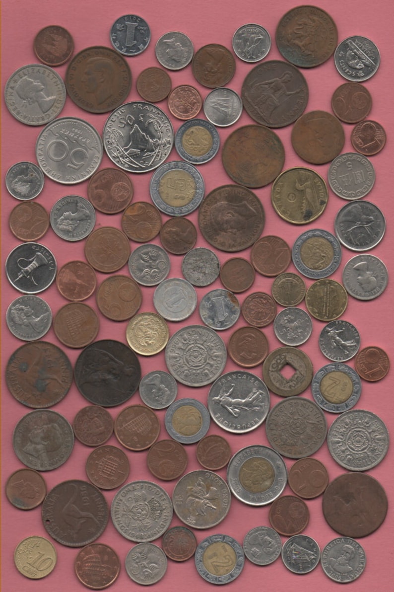 One Half Pound (8 Oz.) Random Mix World Coin Lot - Etsy
