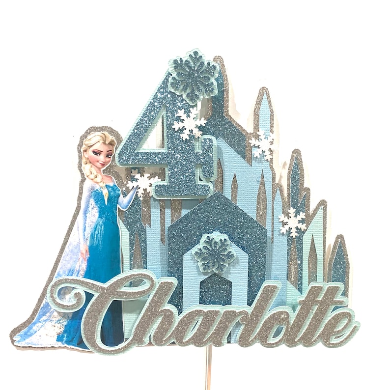 Frozen inspired personalized cake topper frozen cake topper | Etsy