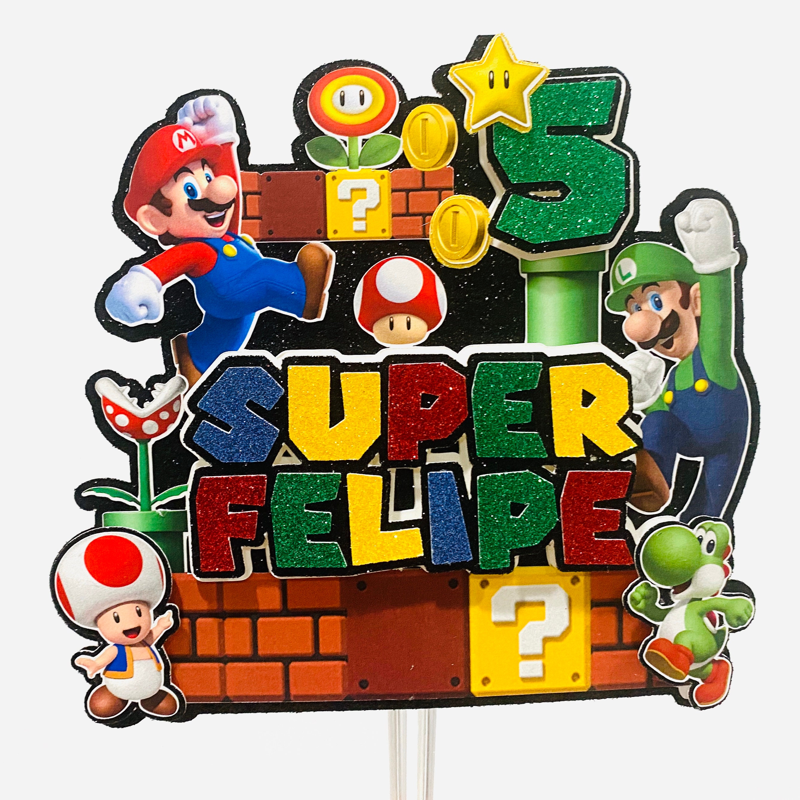 Super Mario cake topper super Mario personalized cake tnt | Etsy