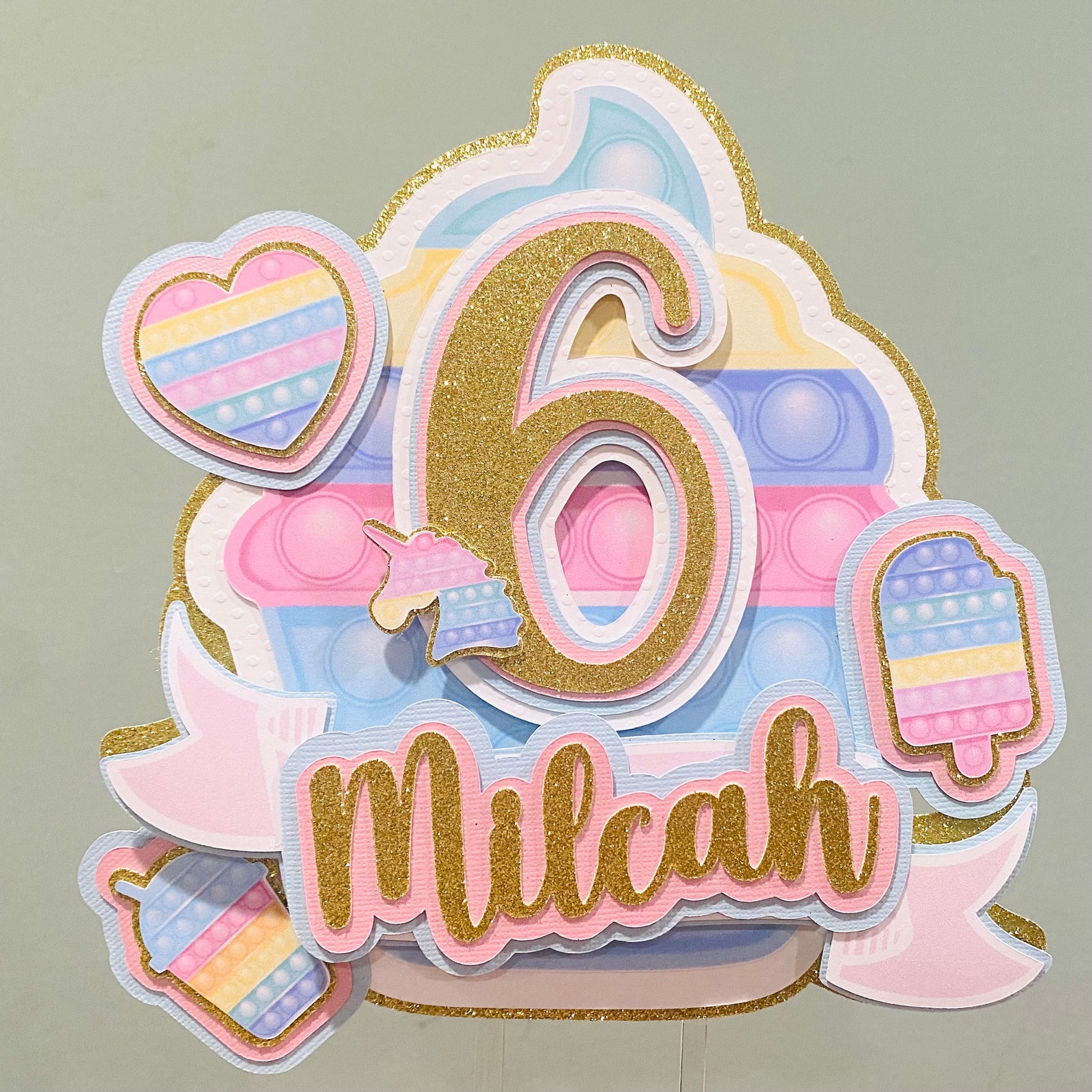 Pop It Cake Topper Pop It Cake Pastel Pop It Cake Topper - Etsy