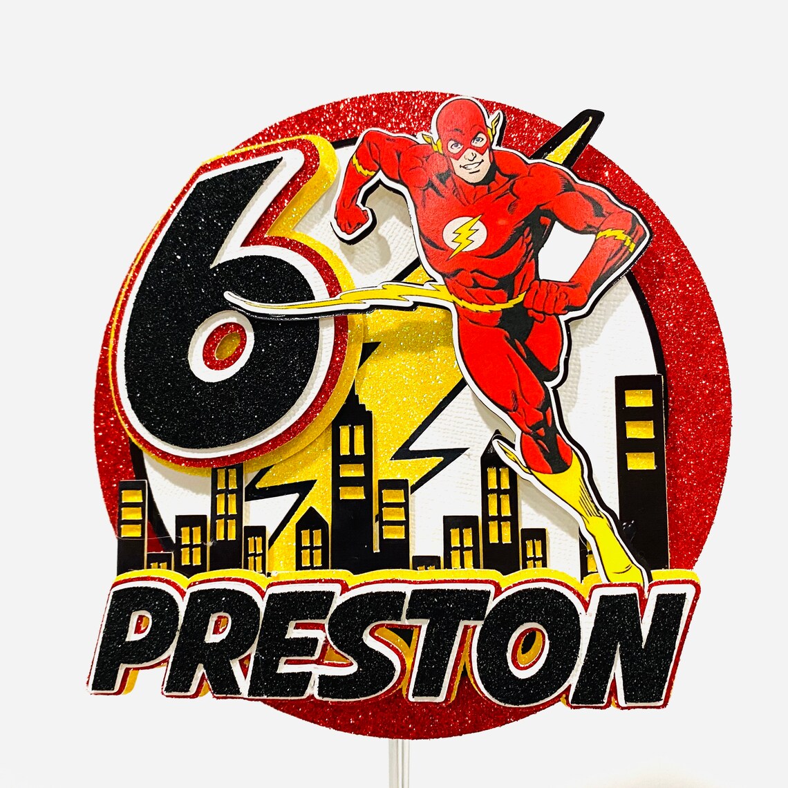 Flash Party Cake Topper Flash Cake Topper Flash Centerpiece | Etsy