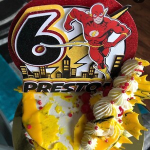Flash Party Cake Topper, Flash Cake Topper, Flash Centerpiece, Flash ...