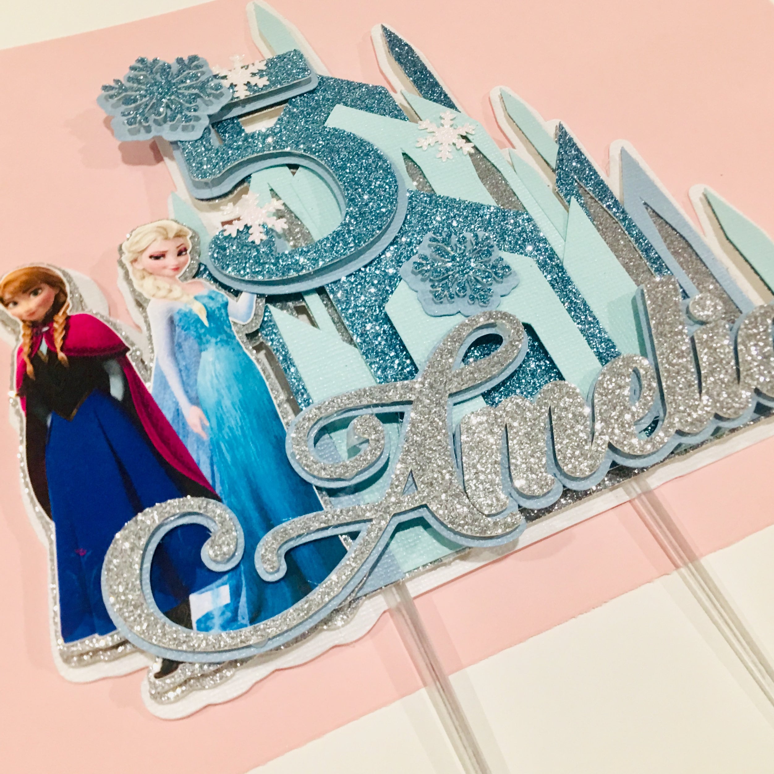 Frozen Inspired Personalized Cake Topper, Frozen Cake Topper, Anna and ...