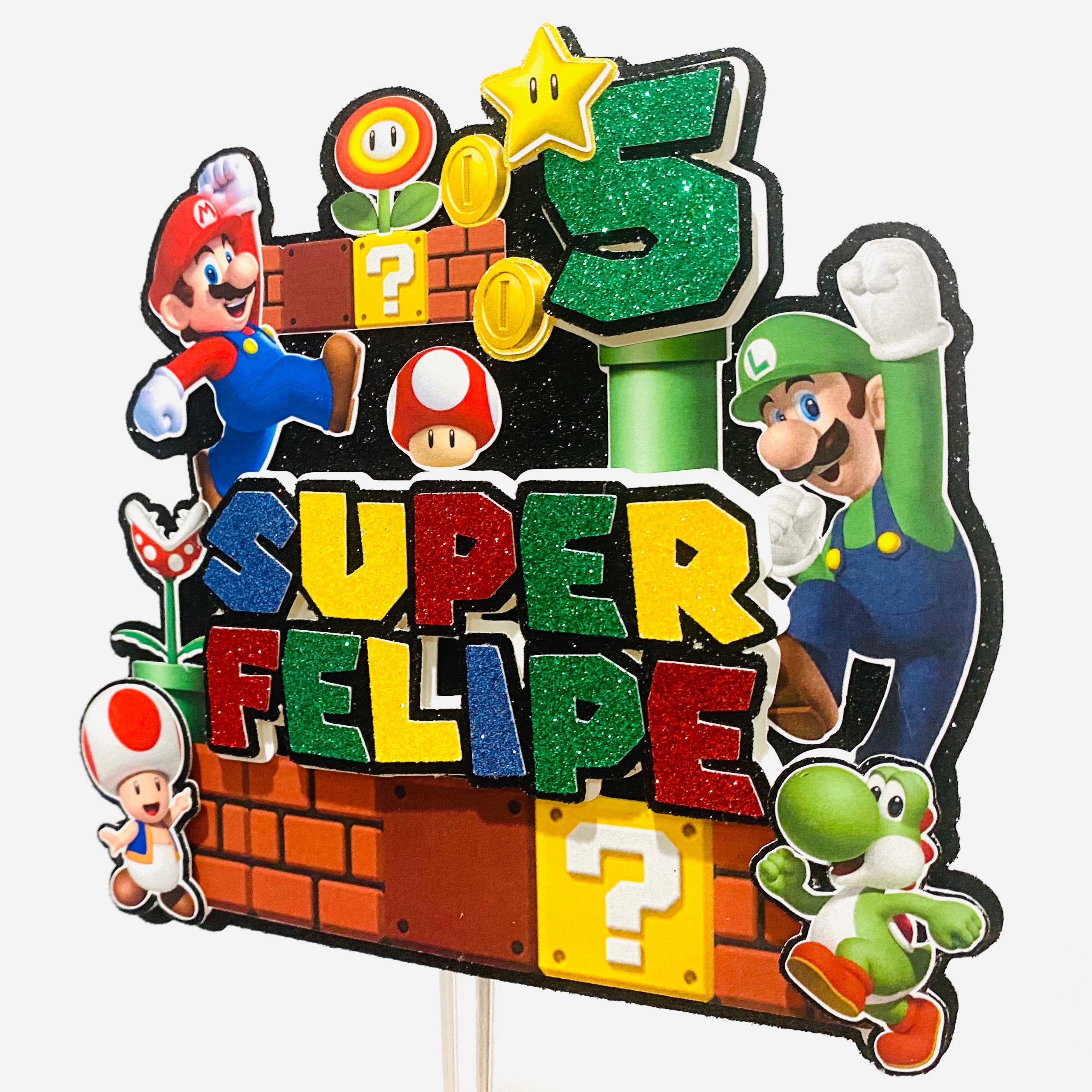 Super Mario cake topper super Mario personalized cake tnt | Etsy