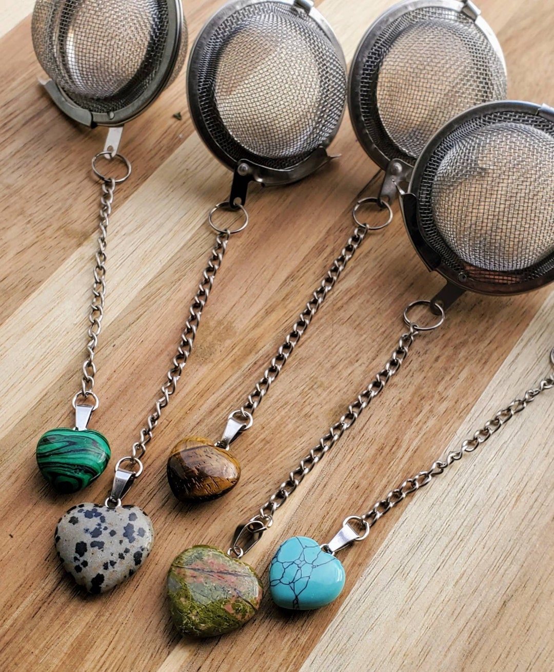 Stainless Steel Gemstone Tea Infuser, Mesh Herb Infuser, Tea ...