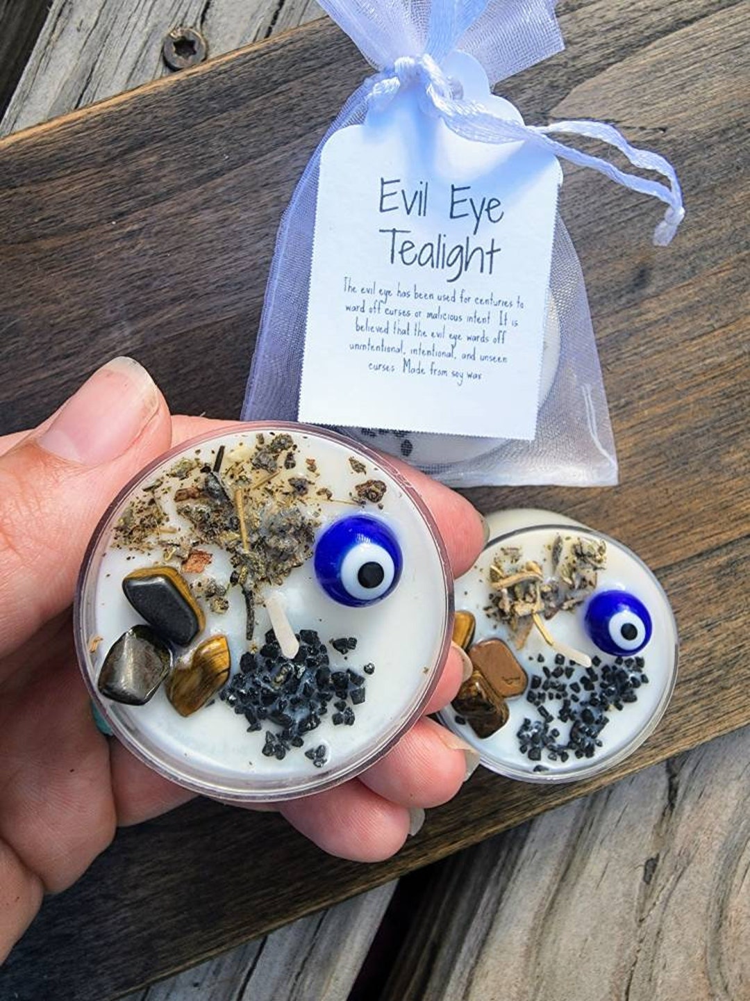 Evil Eye Candle, Tealight Candle, Ritual Candle, Thank You Gift, House ...