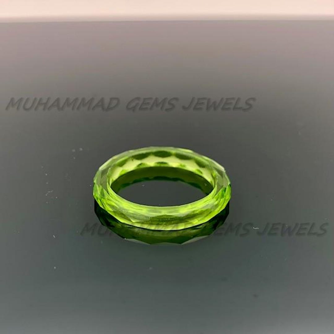 Peridot Faceted Ring | Hand-carved Gemstone Ring for Women | August ...