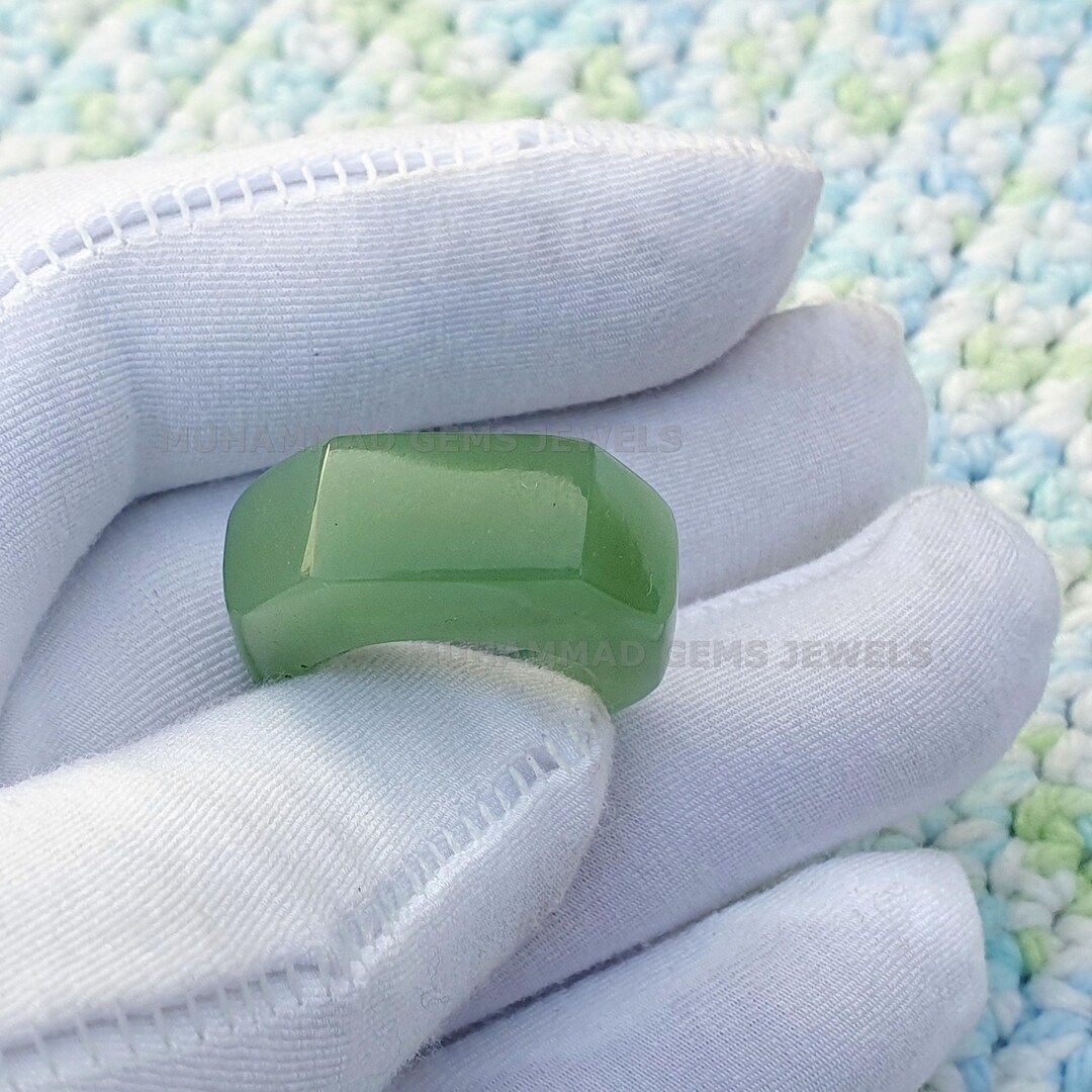 Natural Green Jade Ring, Fancy Shaped Ring, Gemstone Jewelry, Jade Made ...