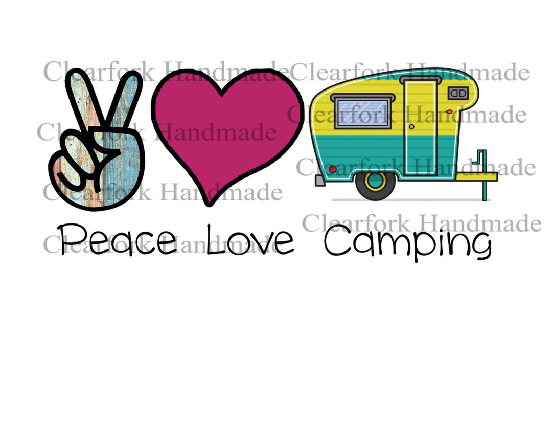Peace Love Camping PNG for Sublimation - Etsy