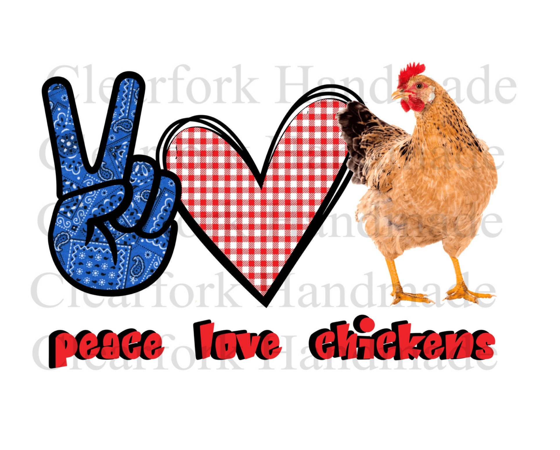 Peace Love and Chickens PNG for Sublimation - Etsy