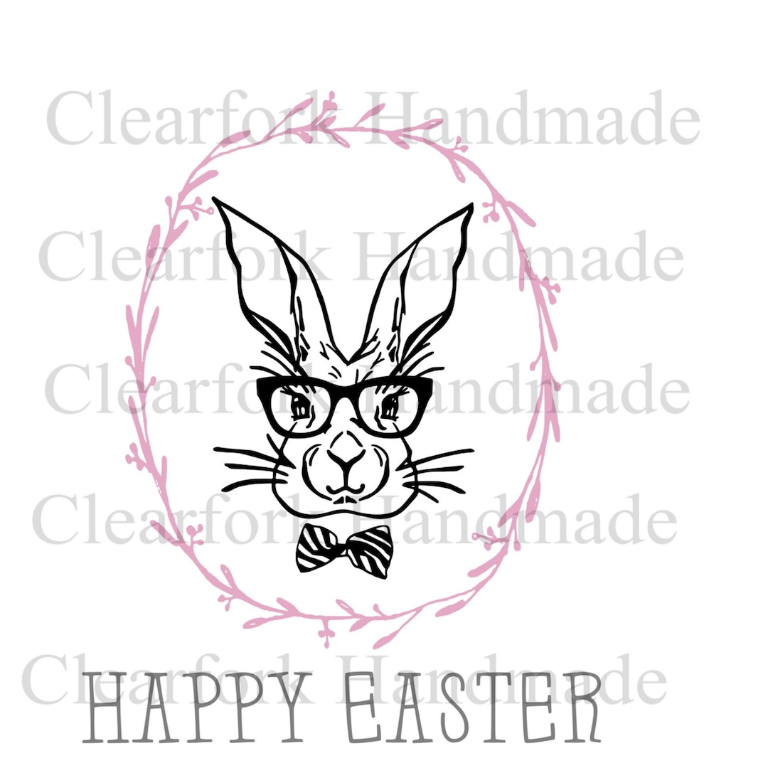 Happy Easter Rabbit PNG for Sublimation - Etsy