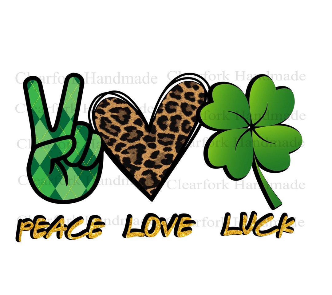 Peace Love Luck PNG for Sublimation - Etsy