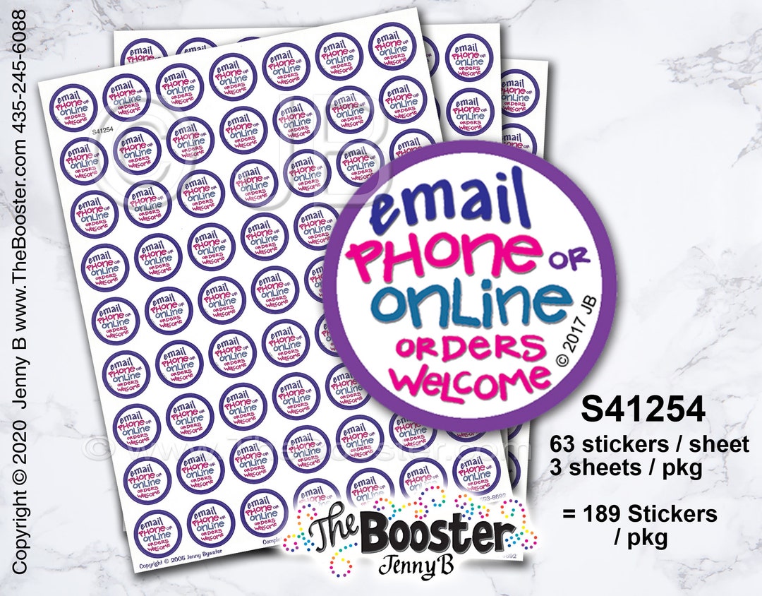 EMAIL Phone Online Orders SALES STICKERS - Identify Products / Reasons ...