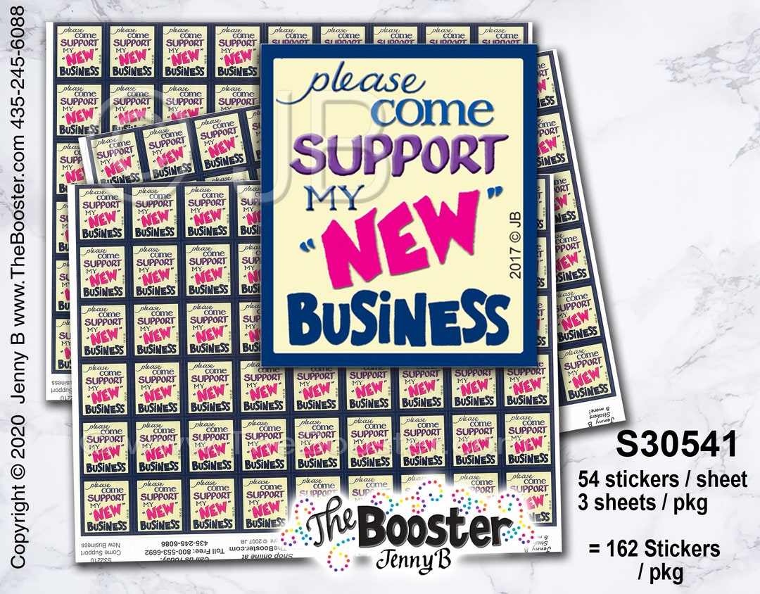 Come Support NEW Business ATTENDANCE STICKERS Boost - Etsy