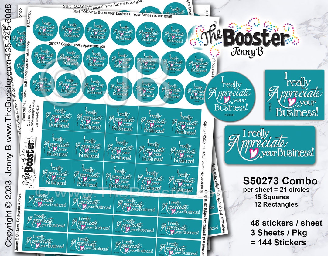 Appreciate Business SERVICE STICKERS - Customers / Thank You ...