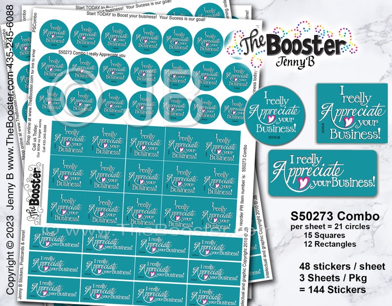 Appreciate Business SERVICE STICKERS - Customers / Thank You ...