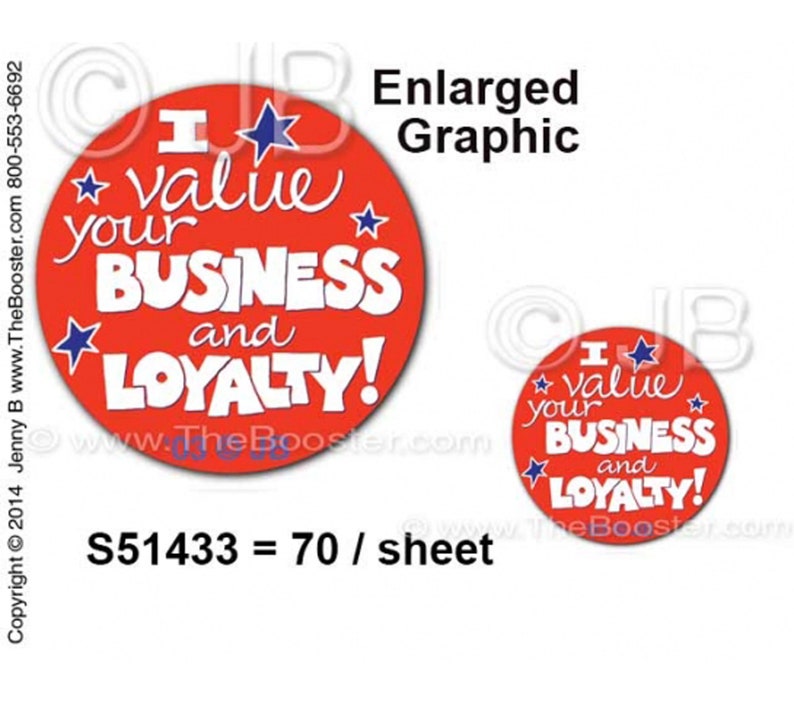 Value Business and Loyalty SERVICE STICKERS Customers / Thank You ...