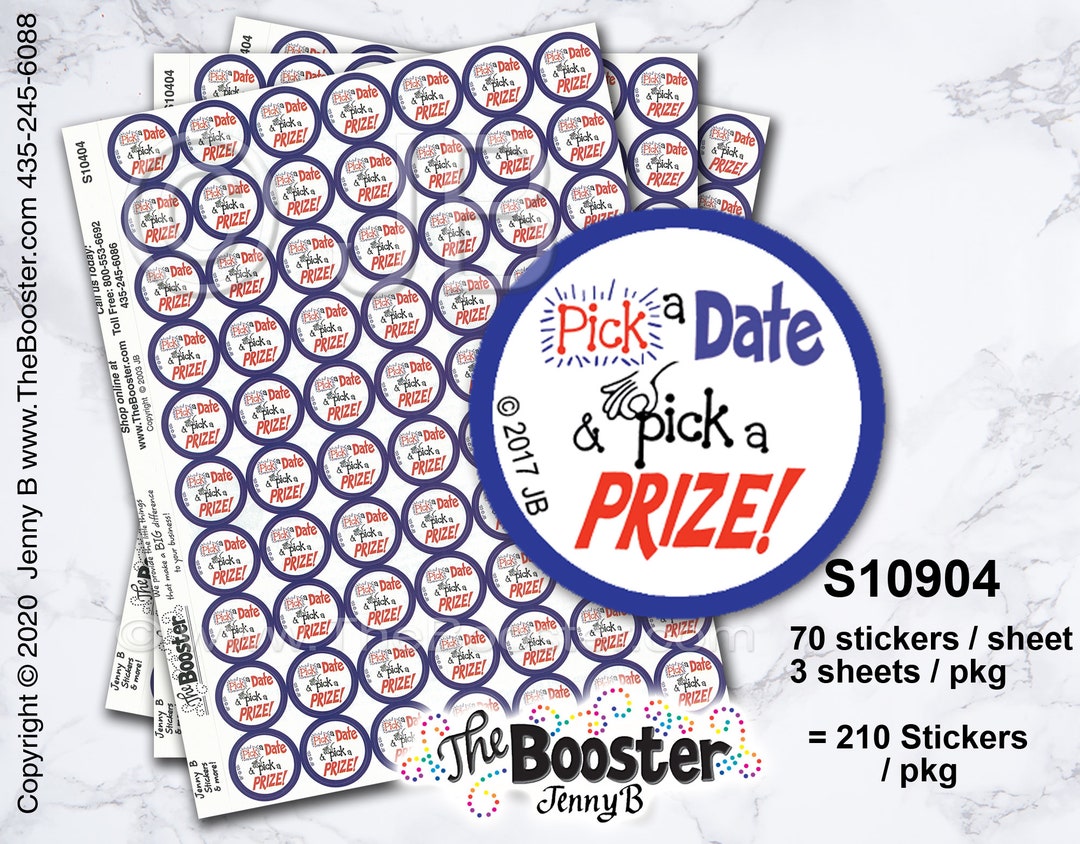 Pick Date Pick Prize RWB BOOKING STICKERS Free / Shopping / Rewards ...