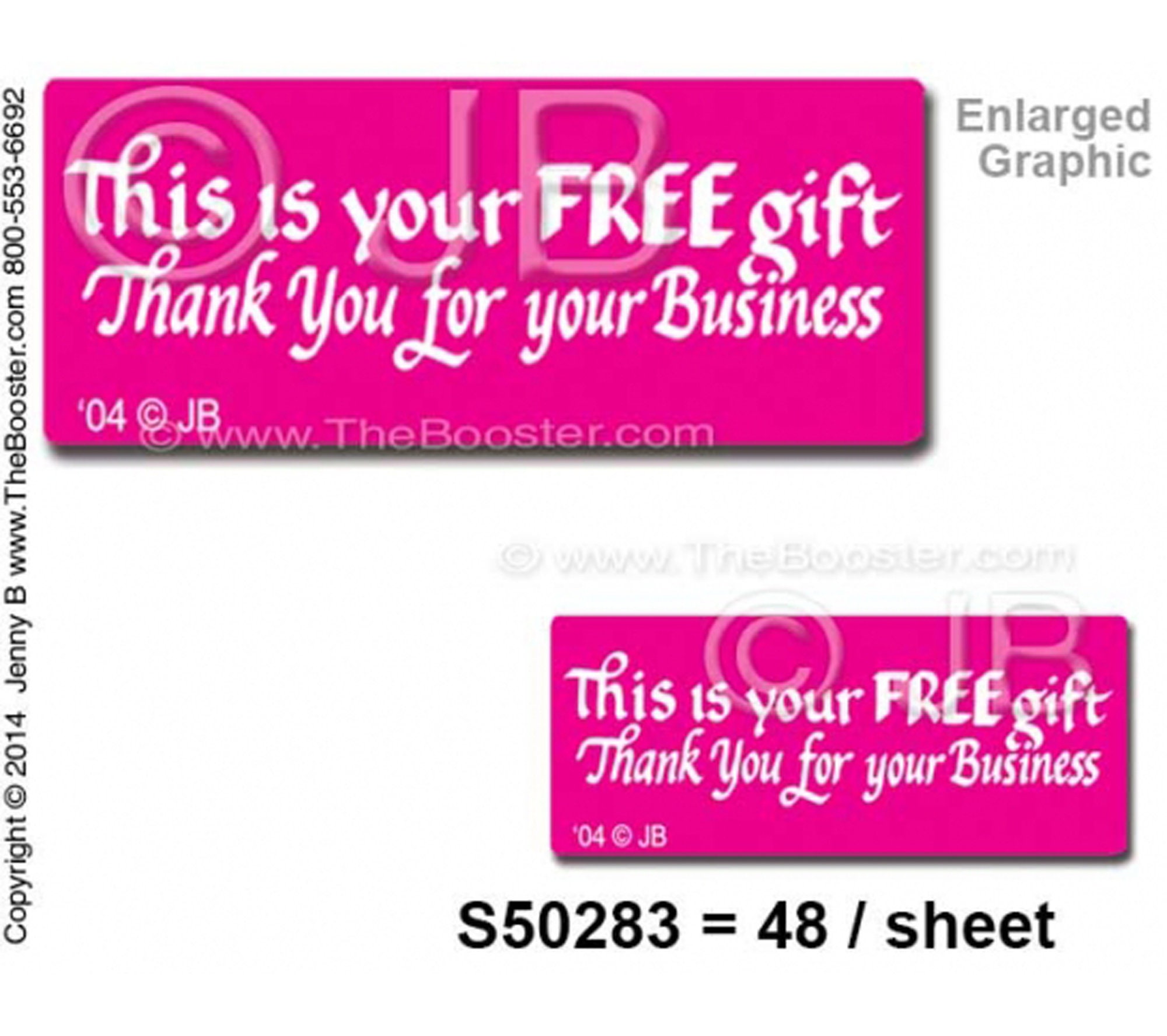Free Gift-thank You SERVICE STICKERS - Customers / Thank You ...
