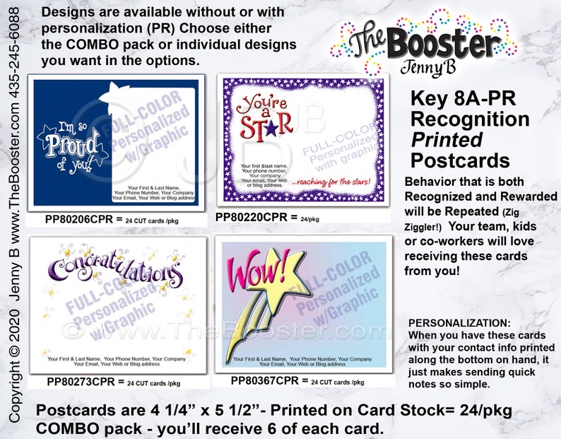 Recognize-reward-a PRINTED Postcards-choose Option for Design ...