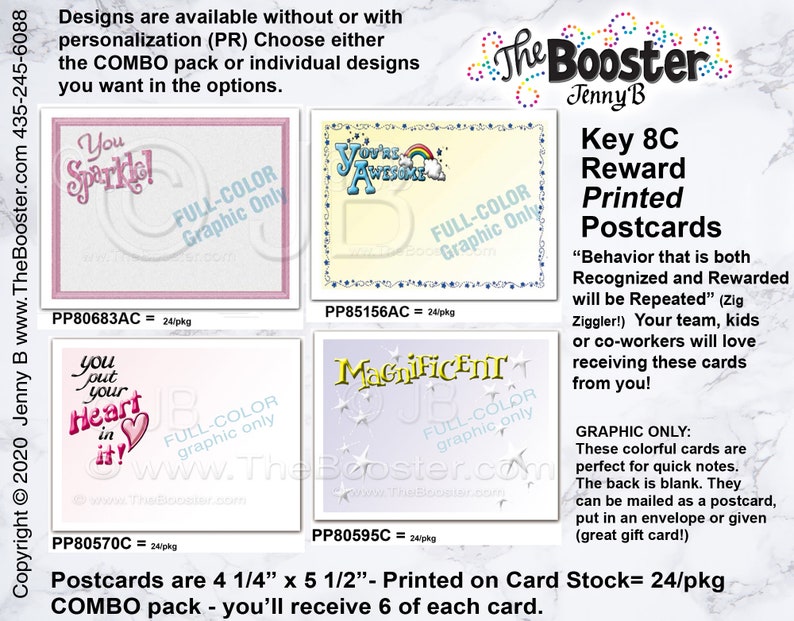 Recognize-reward-c PRINTED Postcards-choose Option for Design ...