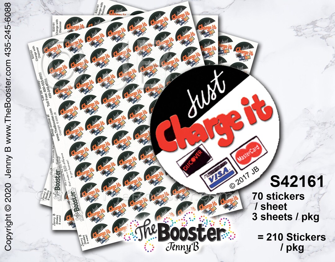 Charge W Discover SALES STICKERS Identify Products / Reasons to Buy ...