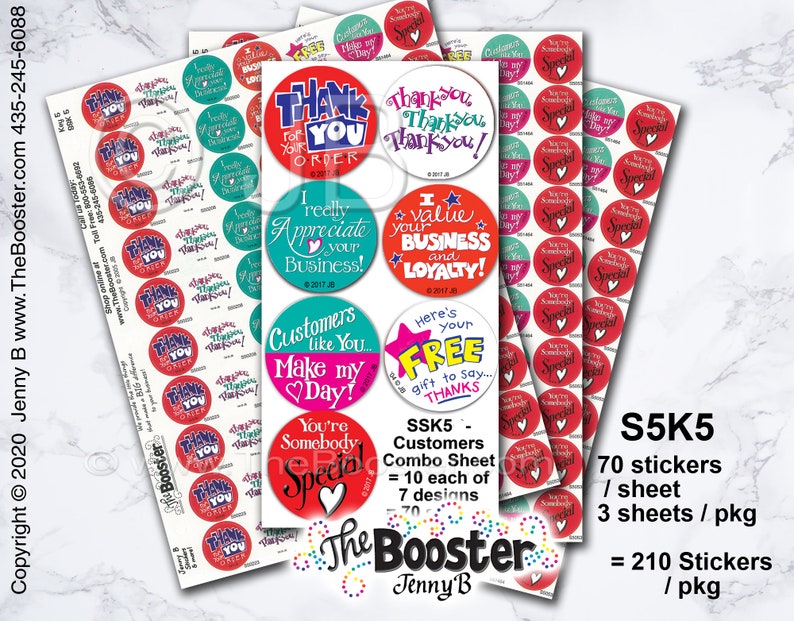 Key 5 Customer Service COMBO STICKERS 70 /sht X 3 210 - Etsy