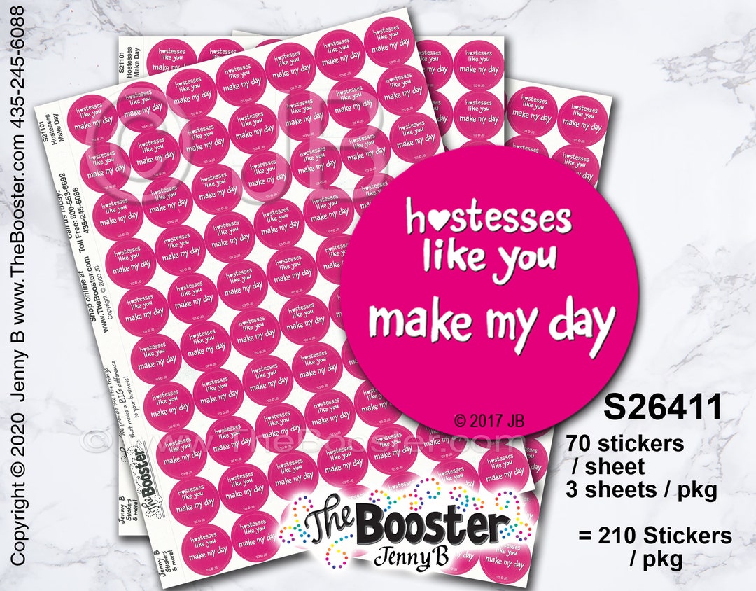 Hostesses Make Day HOST STICKERS Coaching / Instructions / Earn Rewards ...