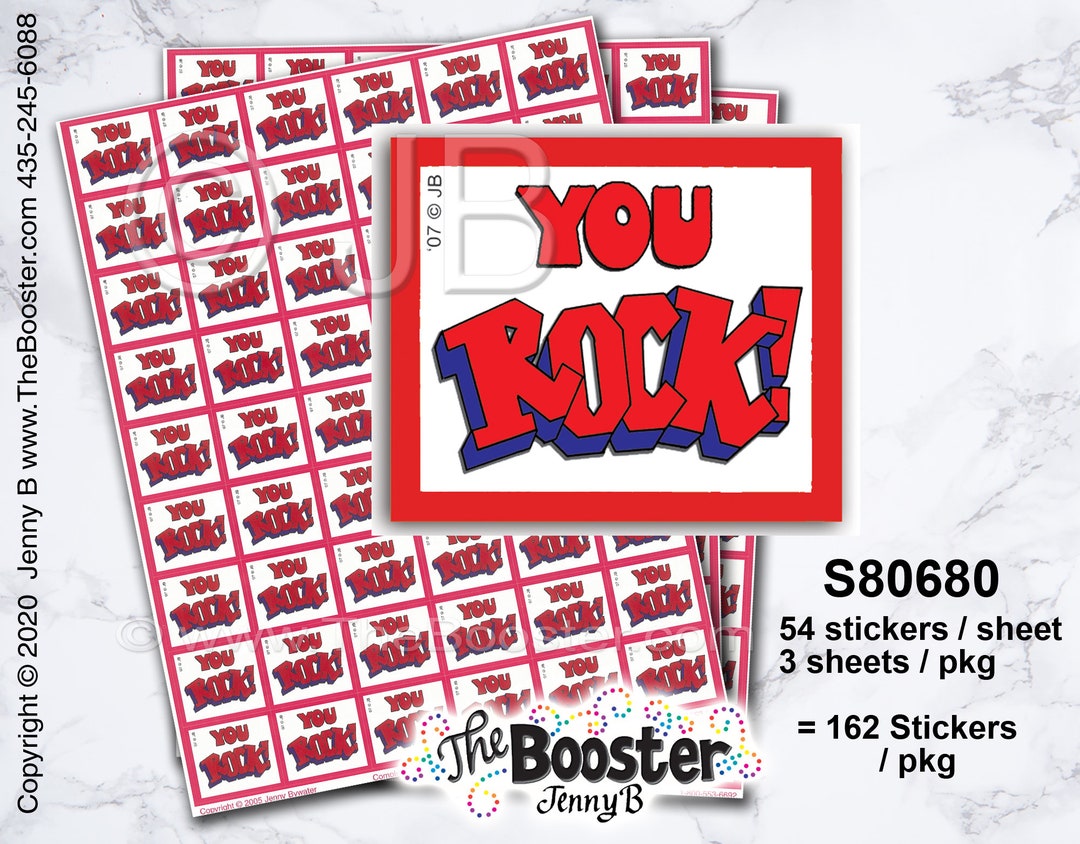You Rock Recognition STICKERS Recognize / Reward / Team / - Etsy