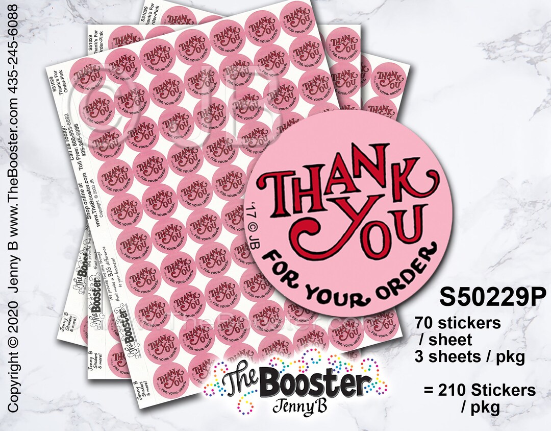 Thanks for Order (pink) SERVICE STICKERS - Customers / Thank You ...