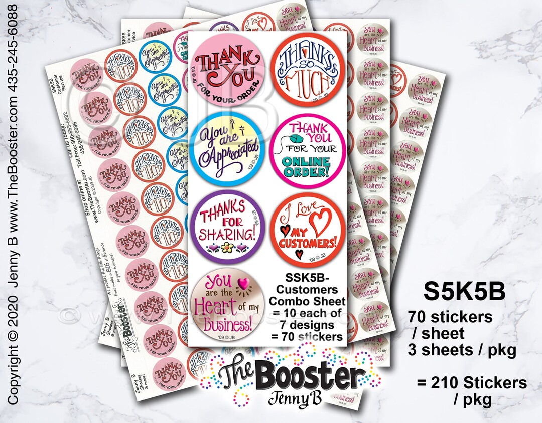 Have Happy Customers Combo B STICKERS 70 /sht X 3 210 Stickers - Etsy
