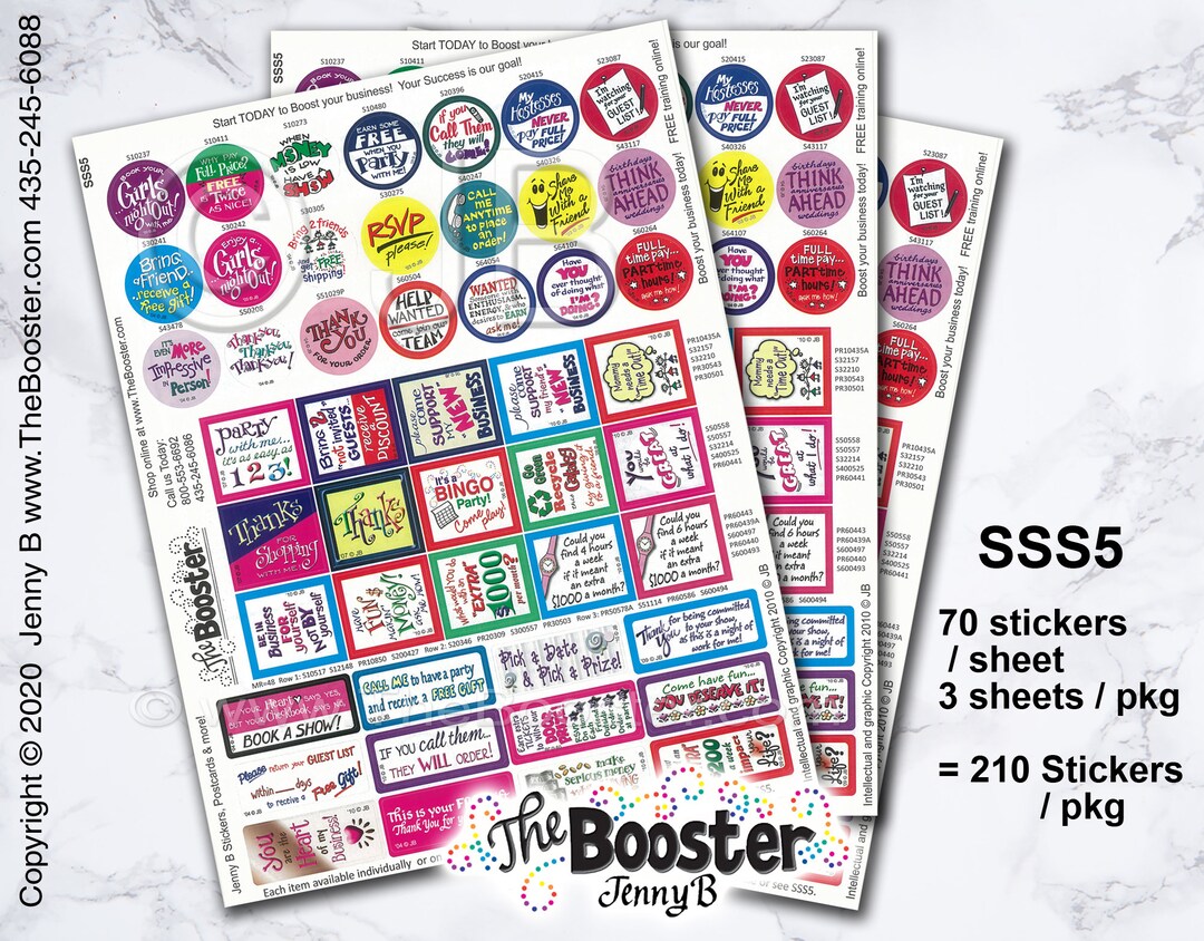 Combo Sheet of Sticker Samples Overall Business STICKERS Get Started ...