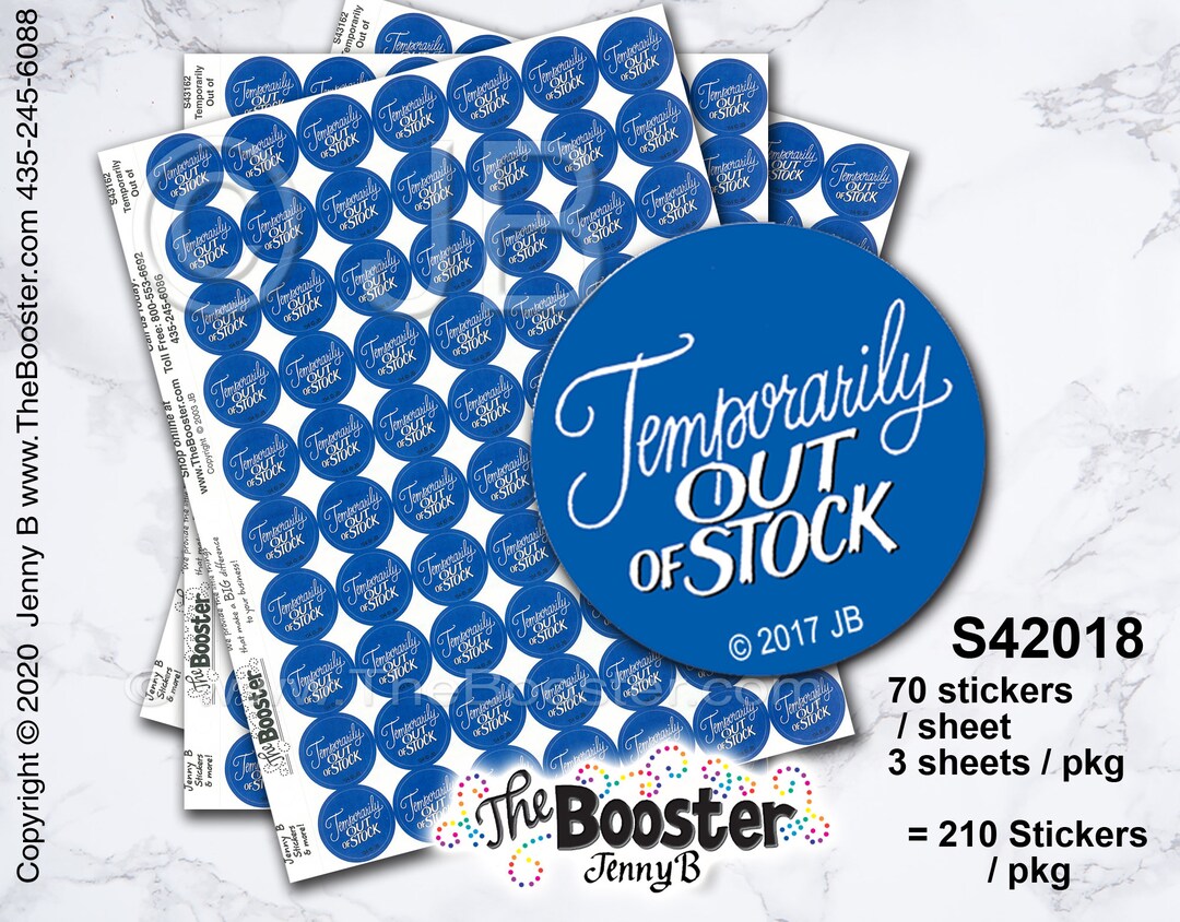 Temporarily Out of Stock SALES STICKERS - Identify Products / Reasons ...