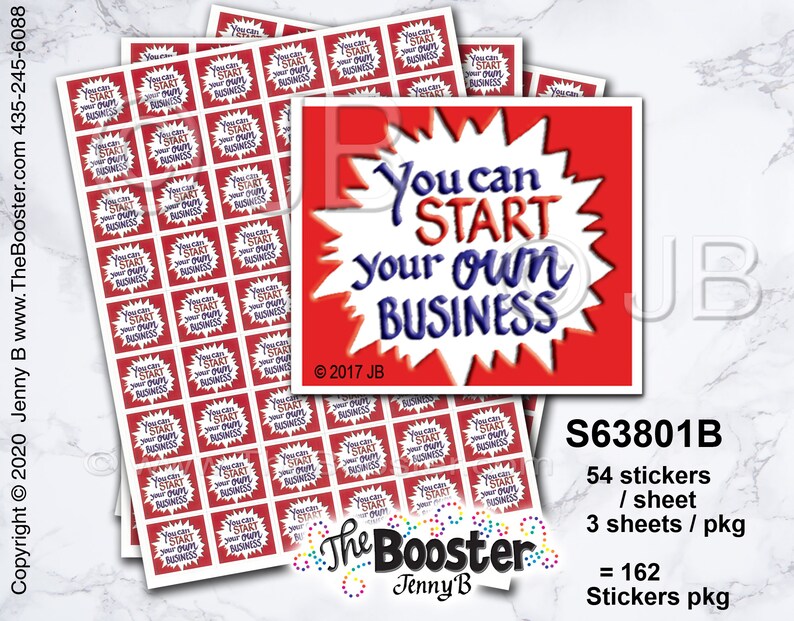 Start Your Own Business RECRUIT STICKERS Sponsor / Career / Curiosity ...