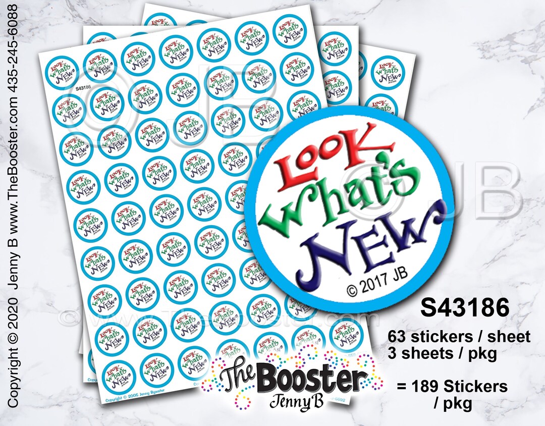 Look What is New SALES STICKERS Identify Products / Reasons to Buy ...