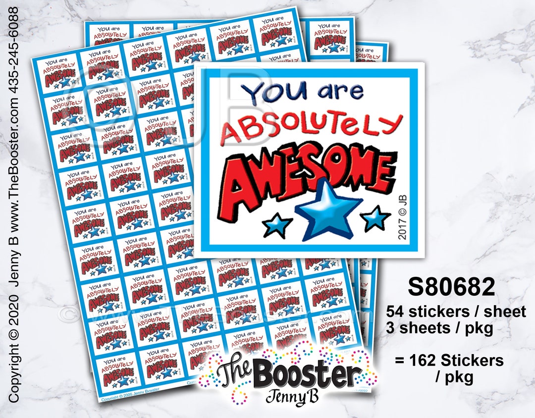 You Are Absolutely Awesome RECOGNITION STICKERS Recognize / - Etsy