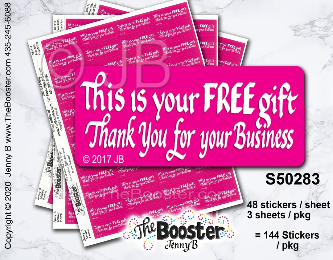 Free Gift-thank You SERVICE STICKERS - Customers / Thank You ...