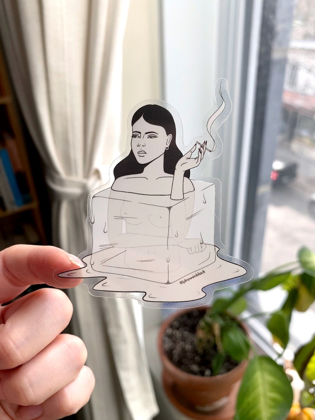 Freeze Sticker Die Cut Transparent Laptop and Water - Etsy Canada