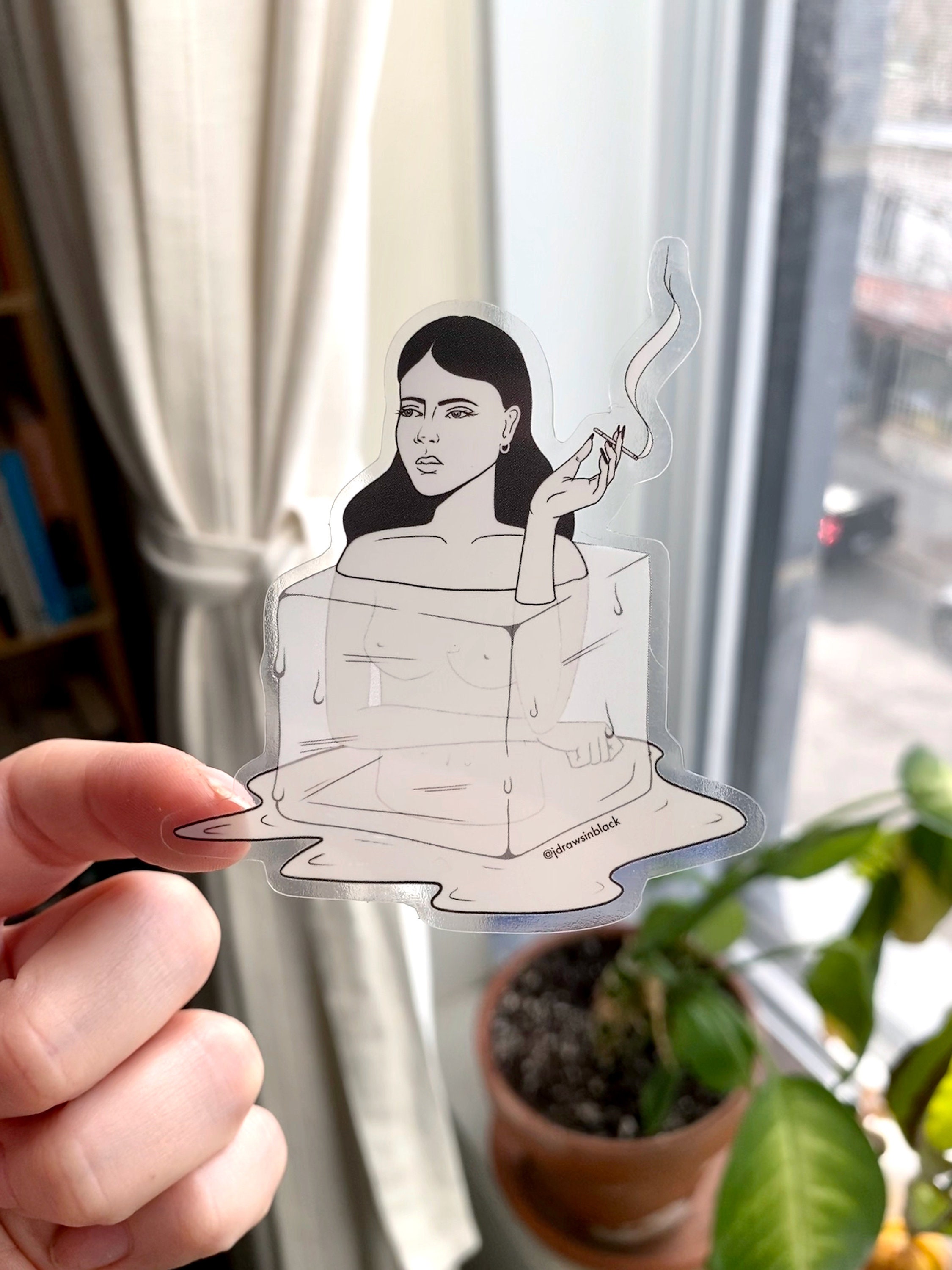 Freeze Sticker Die Cut Transparent Laptop and Water - Etsy Canada